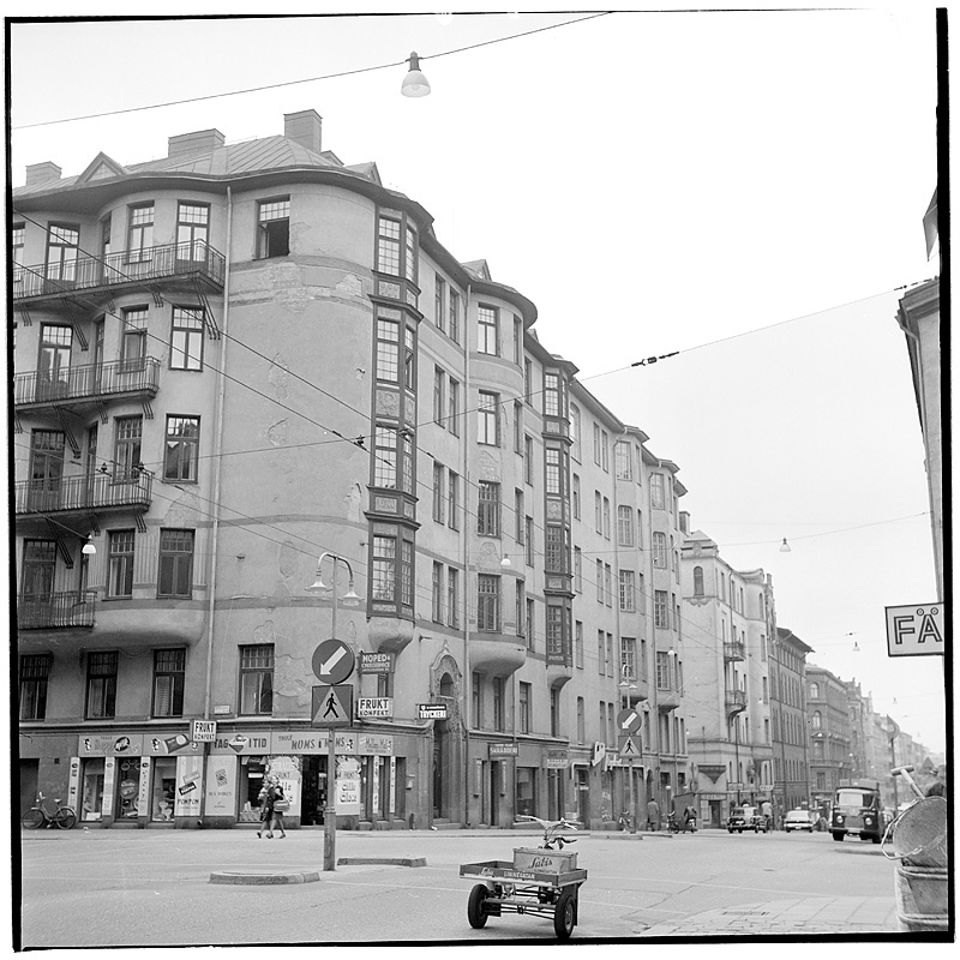 Linnégatan vid Artillerigatan - Stockholmskällan