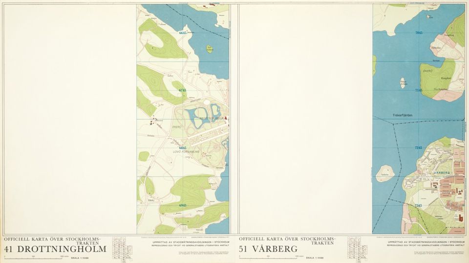 Karta "Drottningholm" och "Vårberg" år 1971 - Stockholmskällan