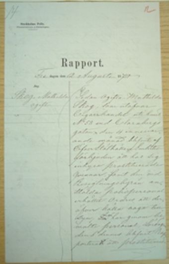 Doris Hopp - dömd för koppleri 1976 - Stockholmskällan