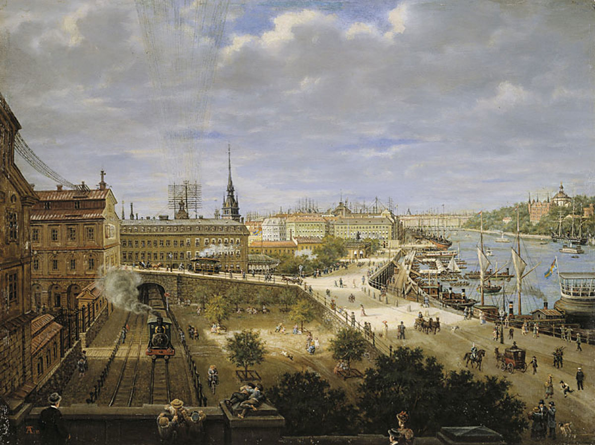 Utsikt över Slussen - Stockholmskällan