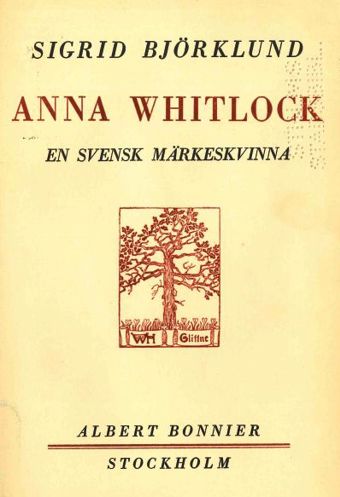 Anna Whitlock 1852-1930 - Stockholmskällan