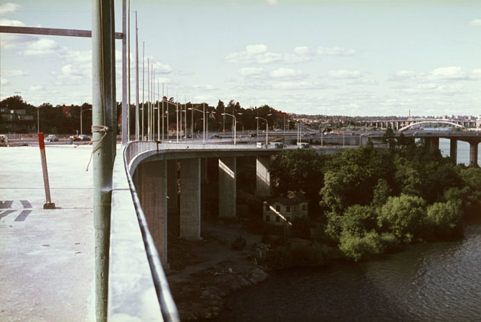 Essingeleden sedd mot Stora Essingen - Stockholmskällan