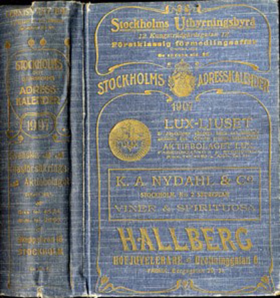 Stockholms adresskalender 1907 - Stockholmskällan