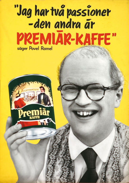 Povel Ramel gör reklam för kaffe - Stockholmskällan