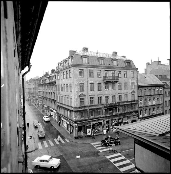 Hamngatan, puckeln, från söder. Malmskillnadsgatan norrut ...