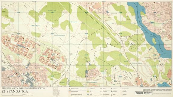 Karta "Spånga k:a" år 1971 - Stockholmskällan